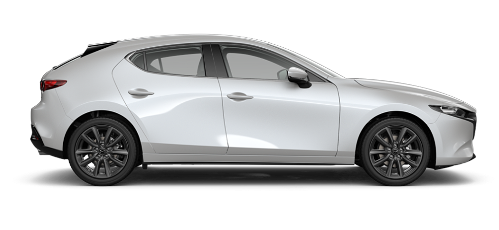Stanced White Mazda 3
